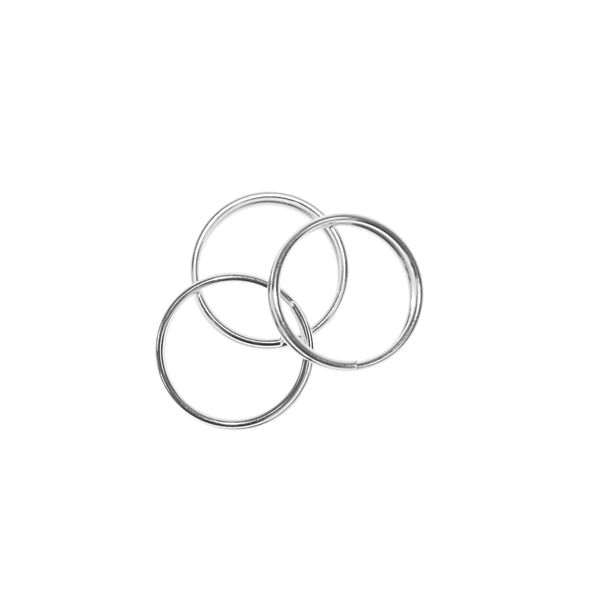Split Rings, Bright Silver, Alloy, Round, 12mm, 19 Gauge, Sold Per pkg ...