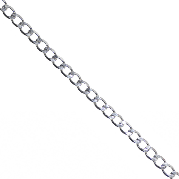Chains, Curb Chain, Bright Silver, Alloy, 5.5mm x 3.5mm x 2mm loop - S ...