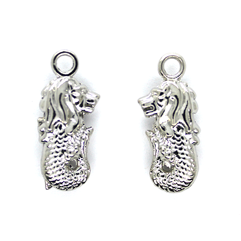 Charms, Merlion, Silver, Alloy, 25mm X 10mm, Sold Per pkg of 2 ...