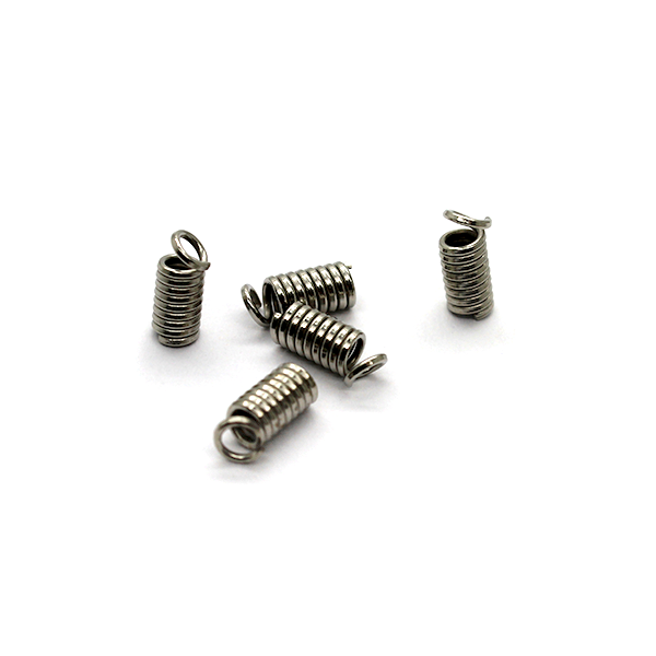 Terminators, Coil Ends, Silver, Alloy, 9mm x 4mm, Sold Per pkg of 20 ...