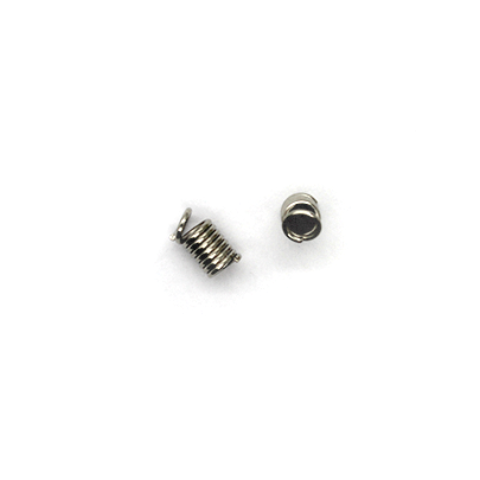Terminators, Coil Ends, Silver, Alloy, 8mm x 3.5mm, Sold Per pkg of 30 ...