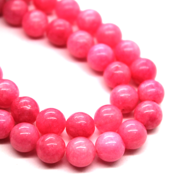 Pink Jade, Semi-Precious Stone, 6mm, 50 pcs per strand - Butterfly ...