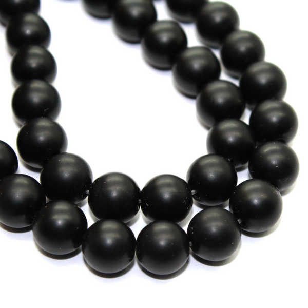 Matte Obsidian, Semi-Precious Stone, Available in Multiple Sizes ...